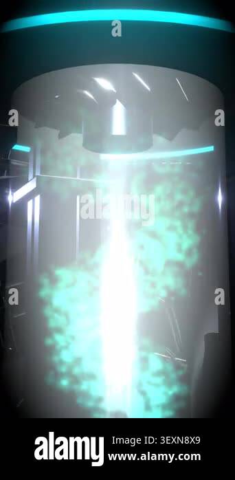 Extreme close-up panning over a Eco-friendly decarbonization turbine ...