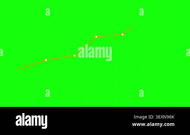 Upward Green Line Graph animation. Business Growth and Analytics video ...