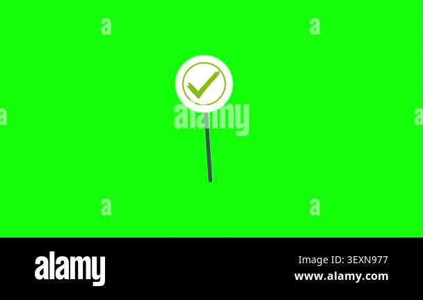 Green Check Mark Sign. Approved and Success video loop Concept Stock ...