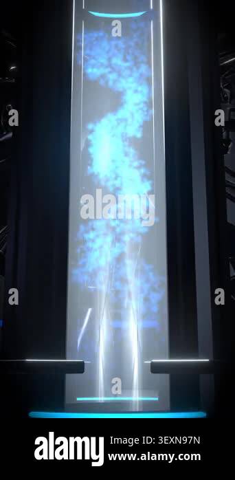 Horizontal parallax dolly sweeping past a quantum filtration engine ...