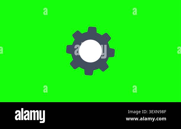 Dark Gray Gear Icon animation. Settings and Mechanism Concept Stock ...