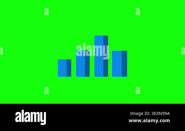 Blue Bar Chart. Statistics and Data Analytics video loop Stock Video ...