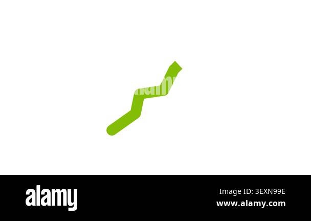4K Animated Triple Stairs with Up Arrow on Green Screen Success Concept ...