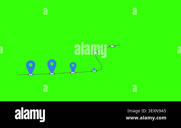 4K animated blue zigzag staircase building upwards on white background ...