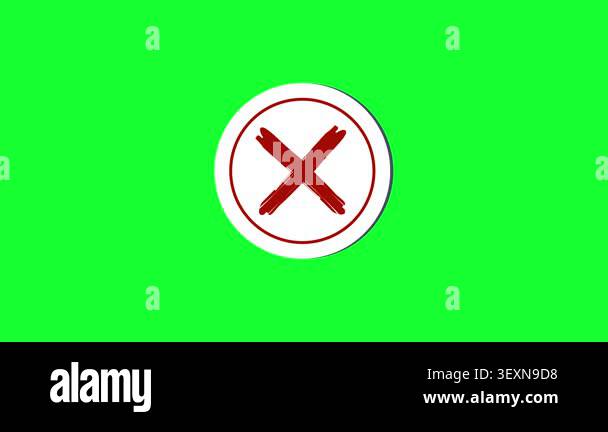 4K Animated Green Check Mark in Circle on Green Screen Approval Concept ...