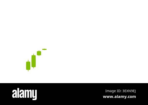 Bullish Candlestick Stock Market Chart Uptrend Animation 4K Stock Video ...