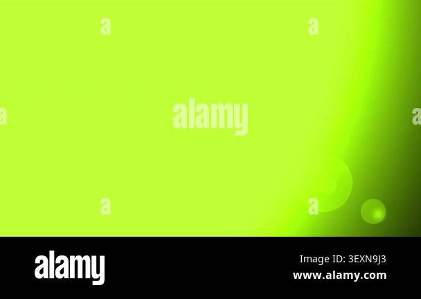 Bright neon green circular lens flare light, light leaks effect or ...