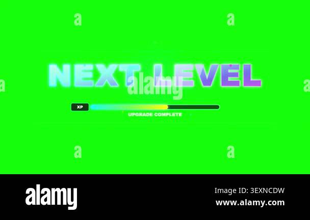 Next Level XP Progress Bar Animation Green Screen, Upgrade Complete ...