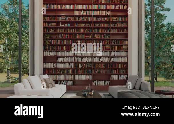3d video rendering Camera movement footage contemporary interior modern ...