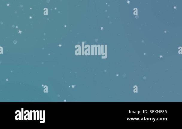 cold snow flakes falling in cool blue tone background Stock Video ...