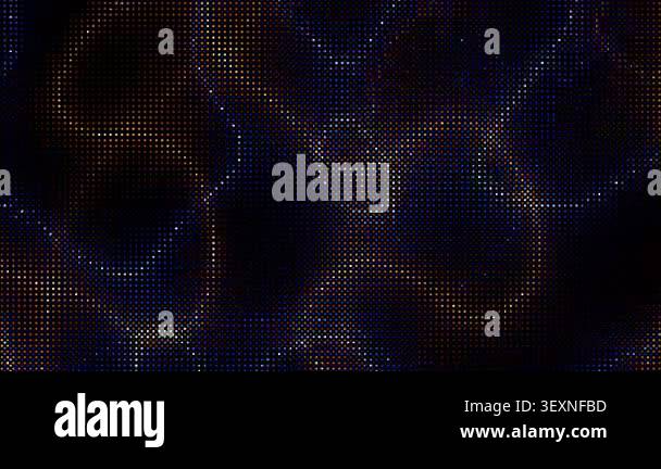 Animated abstract technology random dots and grid 4K on black ...