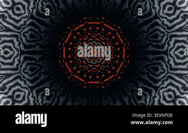 4K Beige and Brown dark kaleidoscope loop background. Abstract brown ...