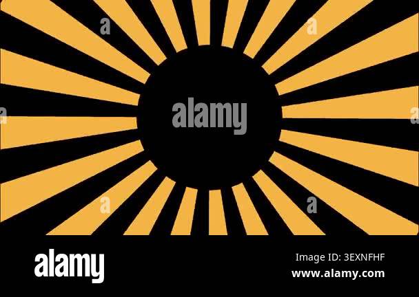 gold sunburst rays background loop rotating, radial rays animation with ...