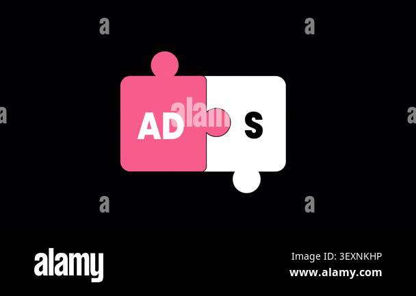 ADS puzzle pieces logo Stock Video Footage - Alamy