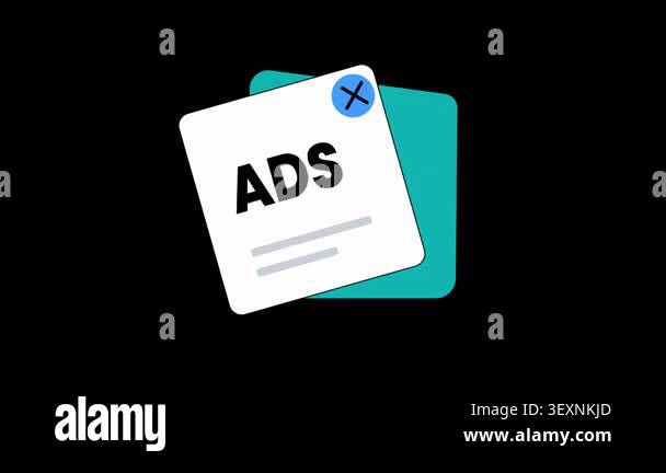 ADS online advertisement icon Stock Video Footage - Alamy