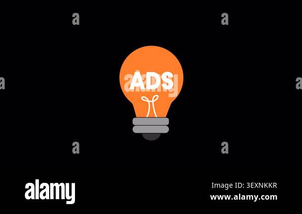 ADS Light Bulb Icon Stock Video Footage - Alamy