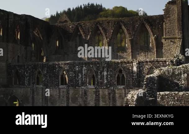 Cistercian Tintern Abbey ruins in Monmouthshire, a national icon of ...