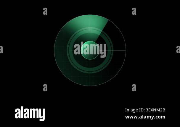 Green digital radar scanning effect background.Circle scan effect Stock ...