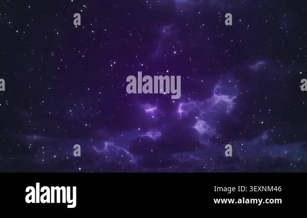 Purple nebula sky with white star particle exploding background Stock ...