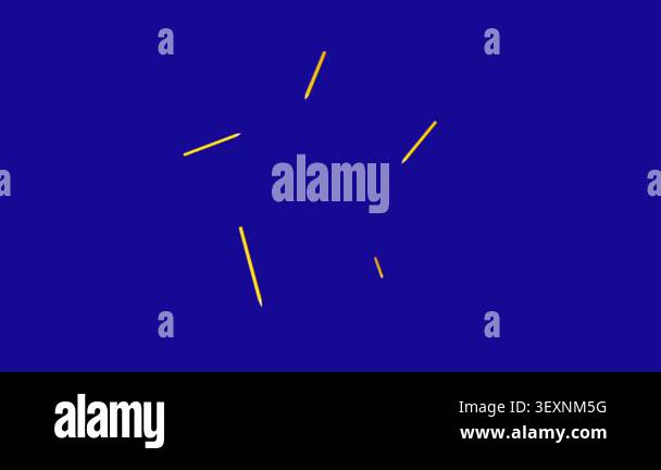 Pencils Rotation around center of blue screen Stock Video Footage - Alamy