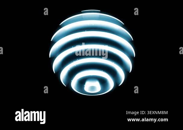 Kinetic Blue Light bulb ray glowing with little particles overlay ...