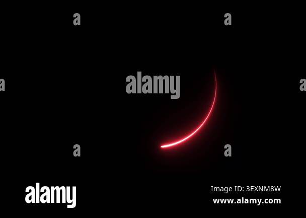 Circle Red line glow running around overlay effect Stock Video Footage ...