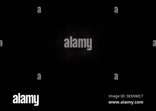 Orange-white Magic spark effect explode on black background Stock Video ...