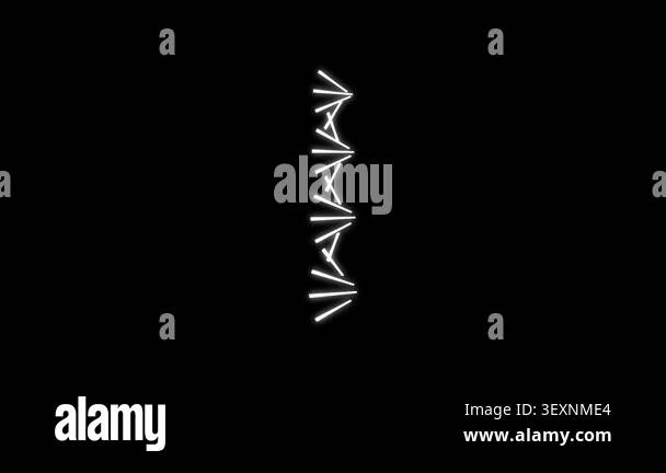 Rotation of DNA twist on black background overlay effect Stock Video ...