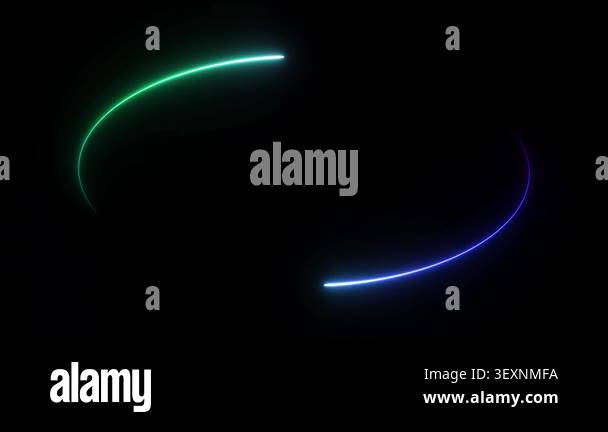 Ellipse Gradient Chasing Lines running around Overlay effect Stock ...