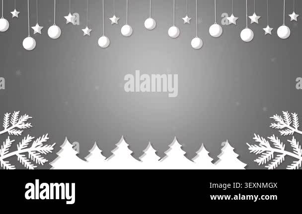 winter vibe christmas background with snowflakes gray white color Stock ...
