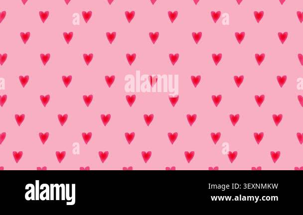 Pink red heart wiggle motion on baby pink background Stock Video ...