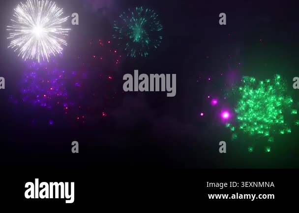 Firework Colorful in The night Sky Background Stock Video Footage - Alamy