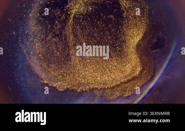 Blur shimmer splash. Splatter texture. Defocused golden purple blue ...