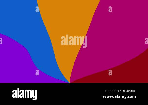 Abstract background with wavy colorful shapes in smooth fluid motion ...
