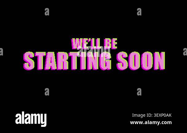 We'll be starting soon message with retro pixel art for streamers and ...