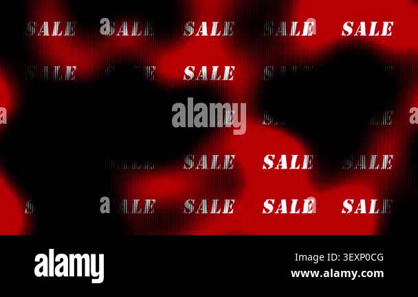 Sale text animation on a red and black abstract background for ...