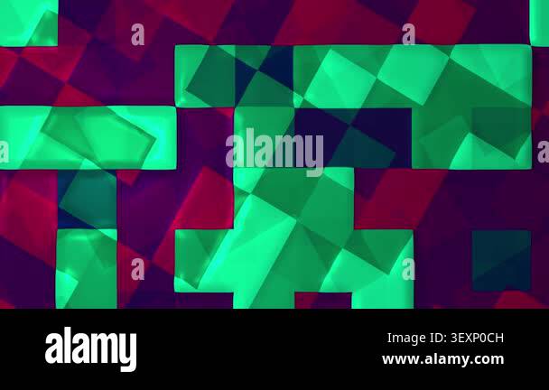 Abstract Geometric tech Background Featuring Shifting Green and Red ...