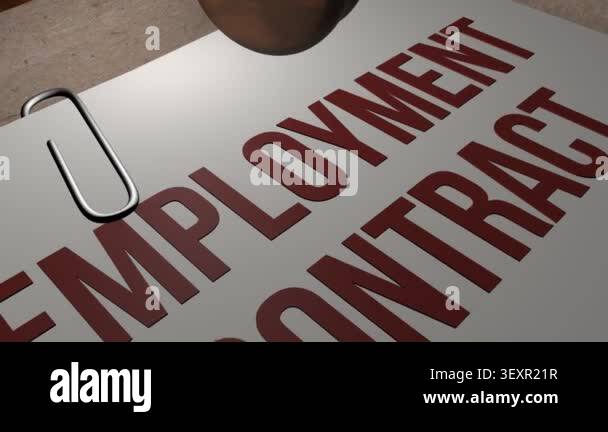 Employment Contract legal concept Stock Video Footage - Alamy