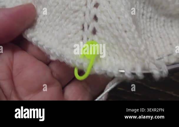 Colorful knitted fabric suitable for home decor, fashion or textile ...