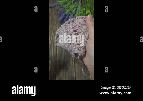 Colorful knitted fabric suitable for home decor, fashion or textile ...