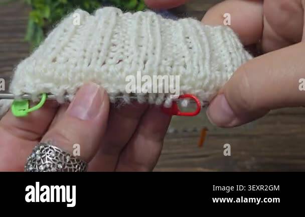 Colorful knitted fabric suitable for home decor, fashion or textile ...