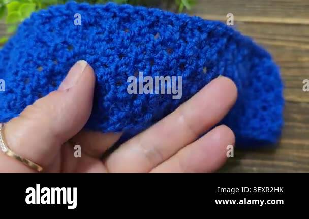 Colorful knitted fabric suitable for home decor, fashion or textile ...