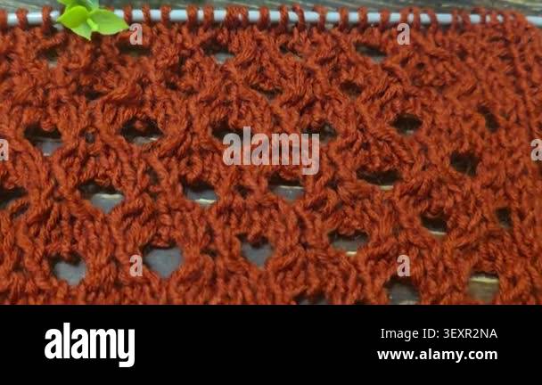 Colorful knitted fabric suitable for home decor, fashion or textile ...
