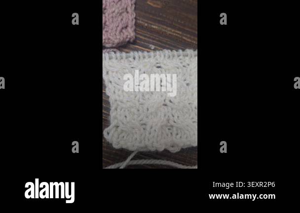 Colorful knitted fabric suitable for home decor, fashion or textile ...