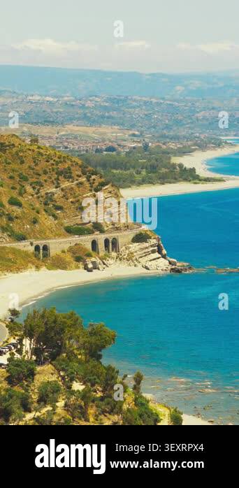 Bianco Cliff in Calabria, with the Mediterranean Sea in summer Stock ...