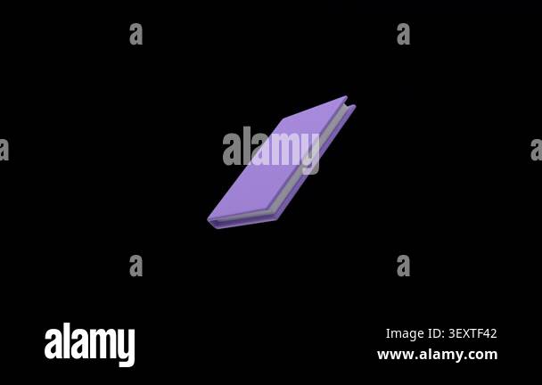 3D closed book icon flying on green screen background. Concept of ...