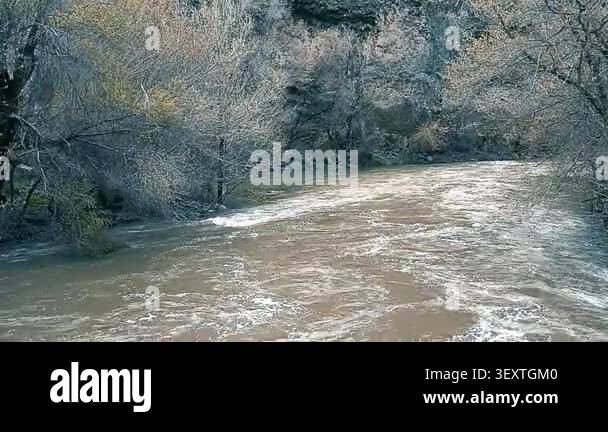 water flowing in the river, relaxed water background, moving water in ...