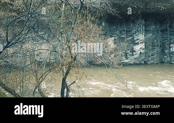 water flowing in the river, relaxed water background, moving water in ...