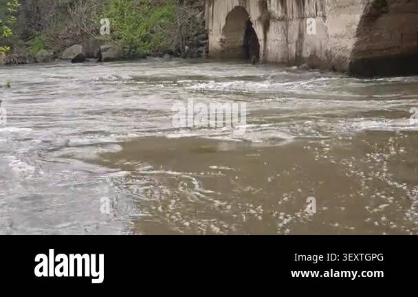 water flowing in the river, relaxed water background, moving water in ...