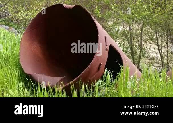 abandoned rusted metal in the nature Stock Video Footage - Alamy